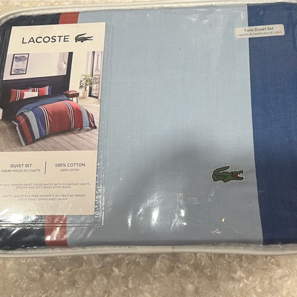 Lacoste | Bedding | Lacoste Twin Twinxl 0 Cotton Duvet Cover Set | Poshmark